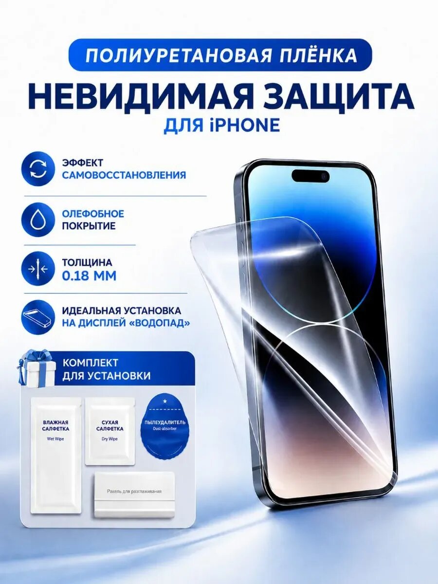 Защитная пленка для iPhone XS Max глянцевая полиуретановая