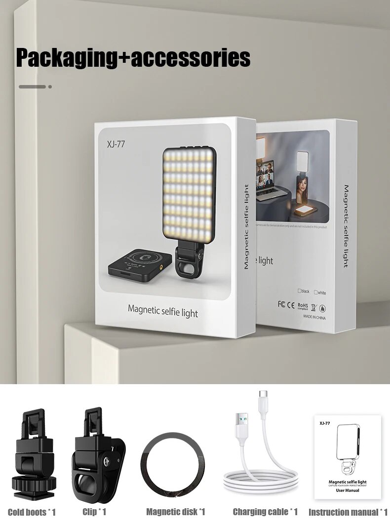 Магнитный LED-кольцевой светильник для селфи для iPhone