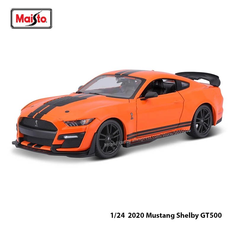 Maisto 1:24 Shelby GT500 2020, оранжевый