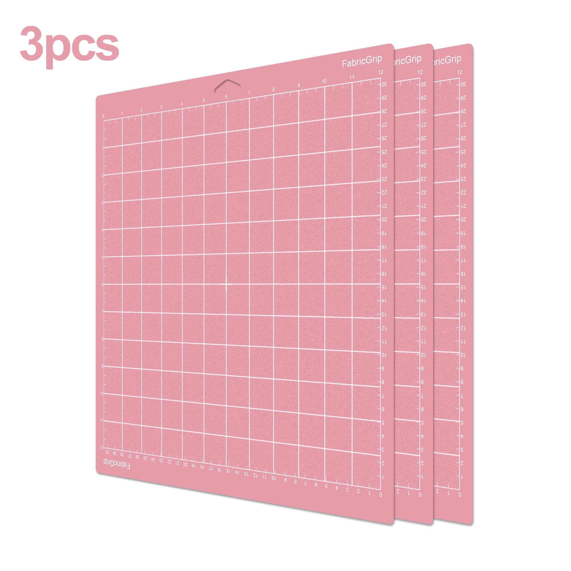 Набор режущих матов FabricGrip, 3шт, 12x12 дюймов, розовый