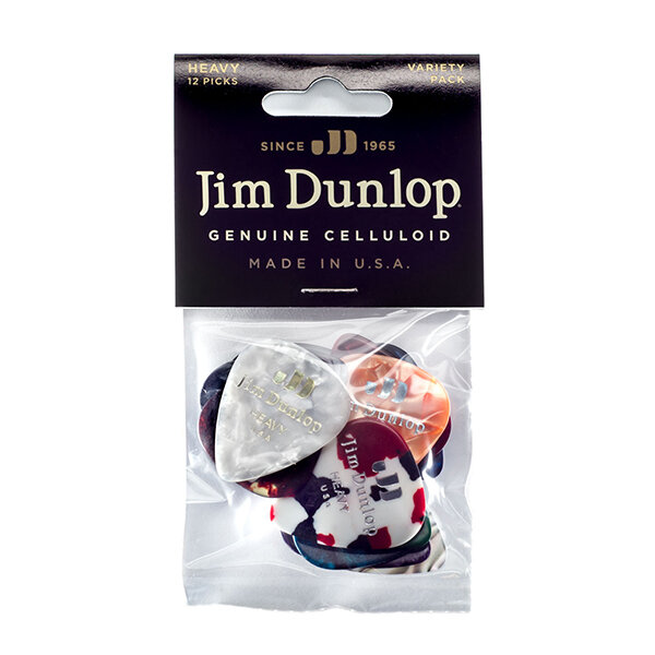 Набор медиаторов Dunlop PVP107 Heavy Celluloid 12шт