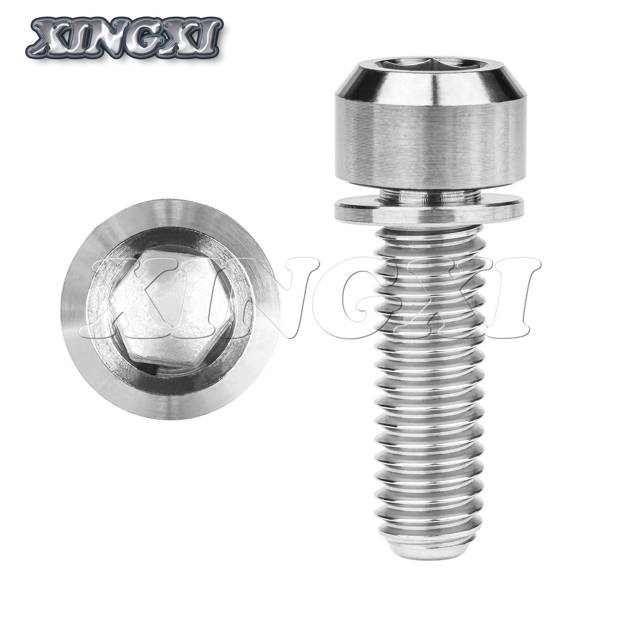 Титановые болты Xingxi M5/M6x16 18 20 25 30 35 мм Серебряный, М6, Titanium, 16mm