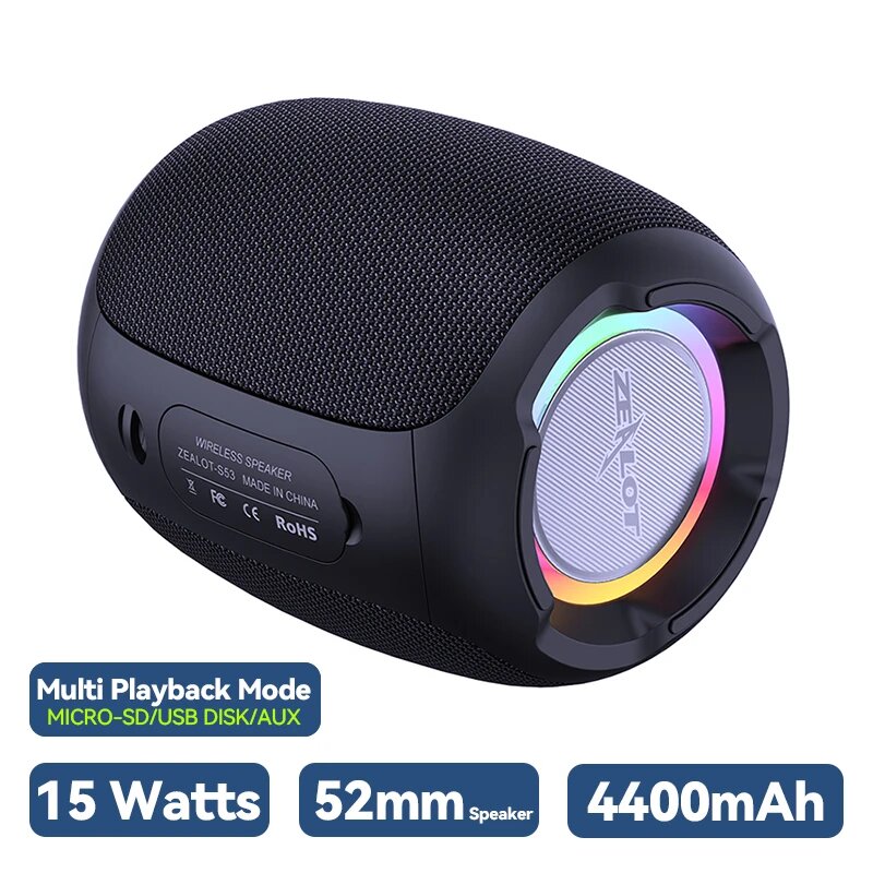 ZEALOT S53 Bluetooth-динамик S53 (Black)