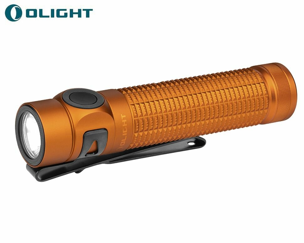 Фонарь Olight Baton 4 Pro Orange (Cool White), 18650, 200 метров, 1700 люмен (Комплект)