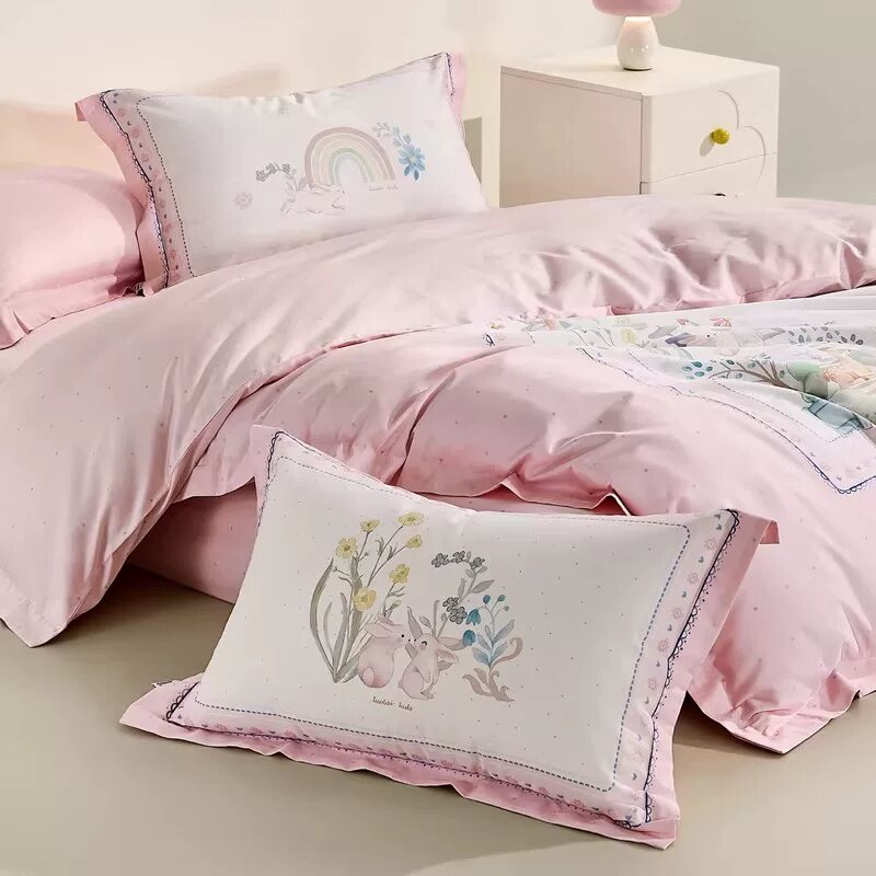 Наволочка Luolai Home Textiles для детей, класс А, 60 нитей, 100% хлопок, одиночная упаковка, для студенческих