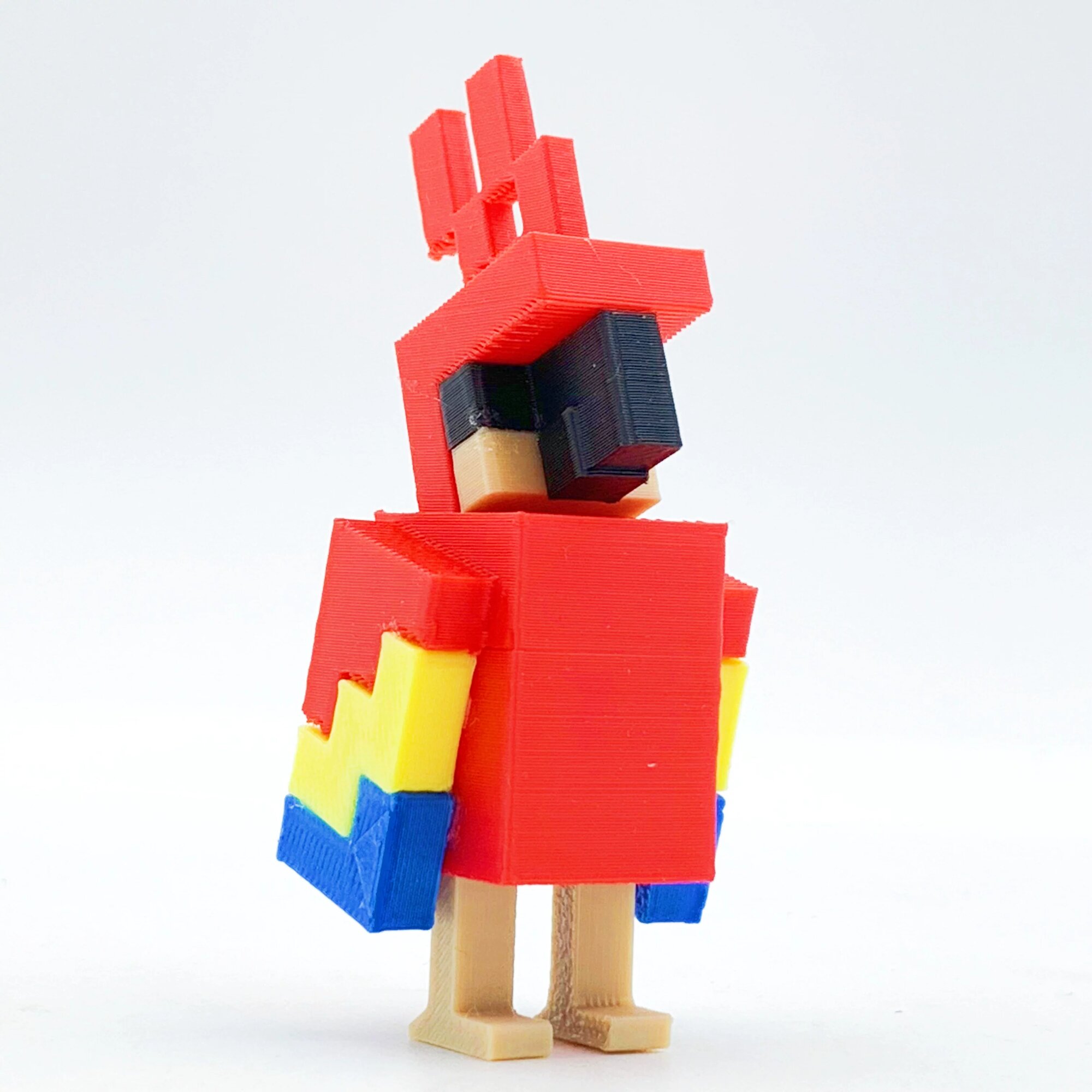 3D-печать Пиксель-стиль Попугай Фигурка - Декор для дома в стиле Майнкрафт