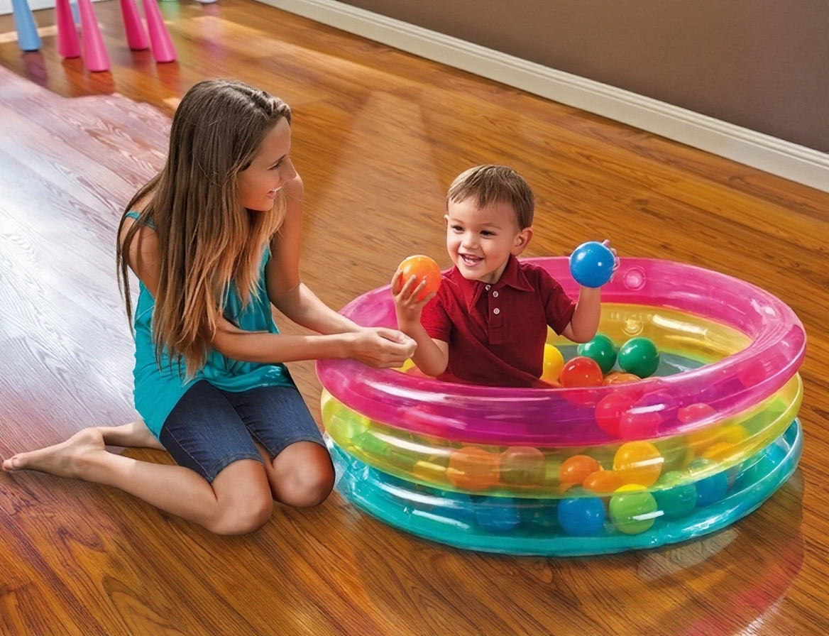 Бассейн надувной Intex, 86 х 25 см, с шариками 50 штук, 1-3 лет, 48674