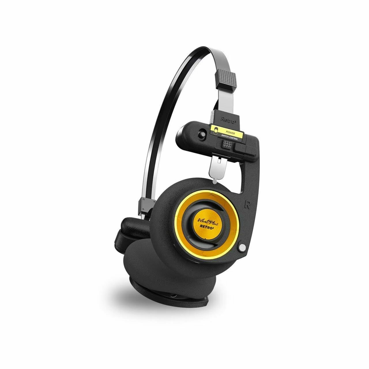 Ретро наушники WhatPlus R3Pro проводные и беспроводные с магнитным DIY модулем, Black
