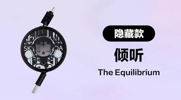 SKULLPANDA Sound Series Listen Data Cable Type-C для Apple и Android, 1 шт, слепой бокс