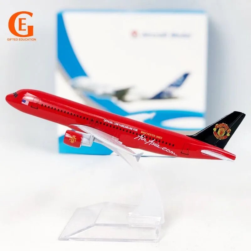 Металлическая Модель Самолета Аэробус 320 AirAsia A320 1:400