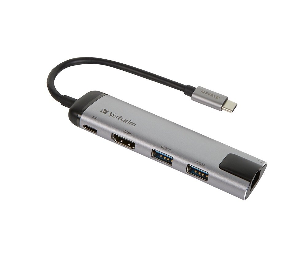Многопортовый разветвитель Verbatim USB-C 2x USB / HDMI / RJ45