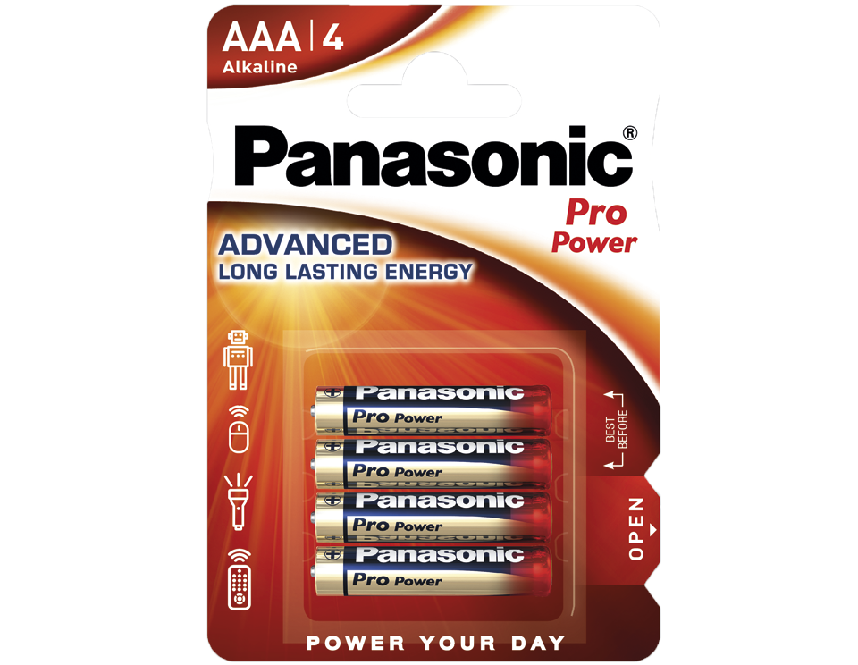 Батарейки Panasonic Pro Power AAA щелочные 4 шт