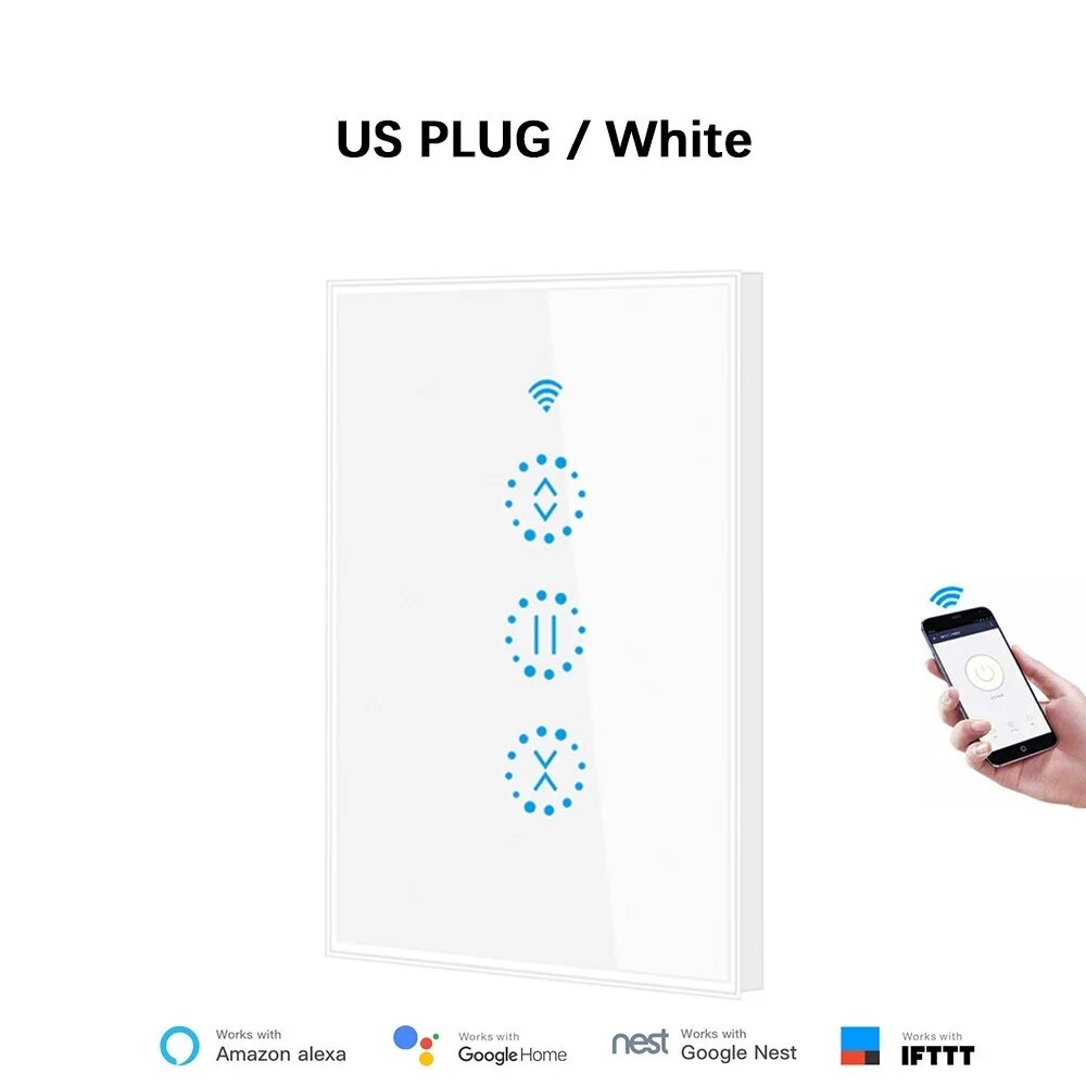 EWeLink Wi-Fi выключатель для штор White US