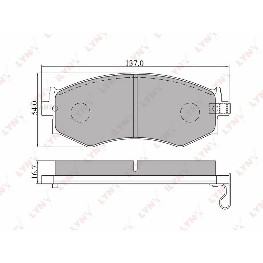 Колодки тормозные передние NISSAN Primera Travaller(W10) SSANGYONG Rexton 04> HYUNDAI Sonata >01/Lantra 91-00 LYNXAUTO BD5708