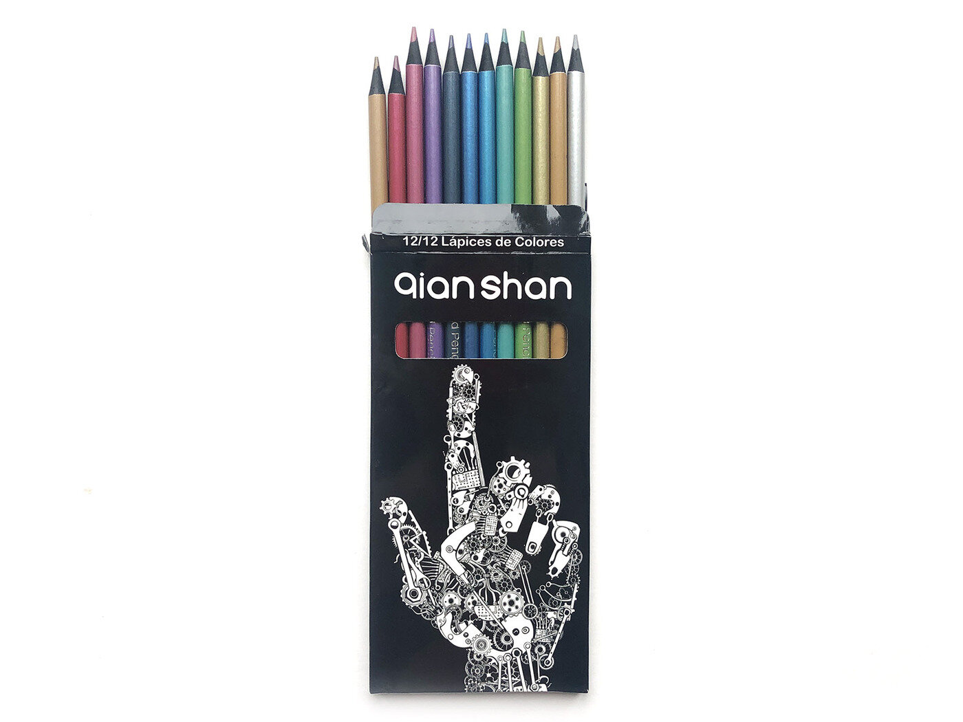 Набор цветных карандашей металлик Metallic Colored Pencil (Qianshan)