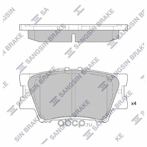 Колодки тормозные задние HP2081 Hardron Sangsin HP2081