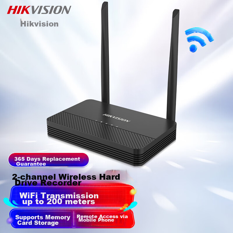 HIKVISION 2-канальный беспроводной NVR видеорегистратор с мобильным удаленным просмотром и интеркомом DS-7802N