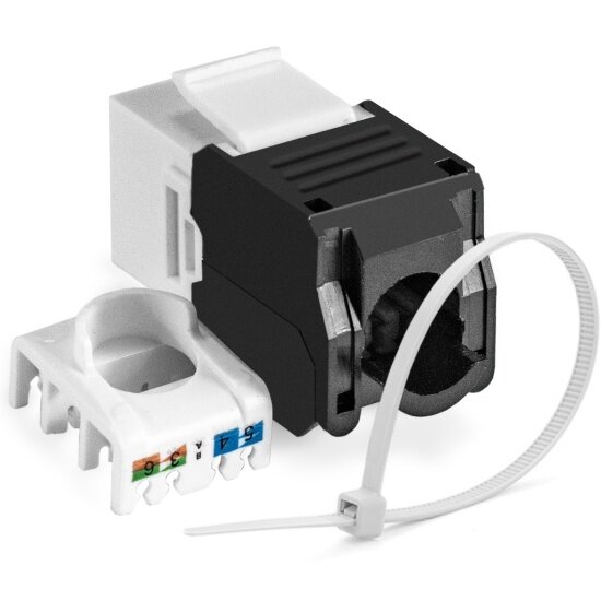 Модуль-вставка Keystone Jack RJ-45 Exegate KJ-8P8C-U-C5e-180-TL (Кат.5e, неэкранированная, 180 градусов, IDC Toolless (без инструмента))