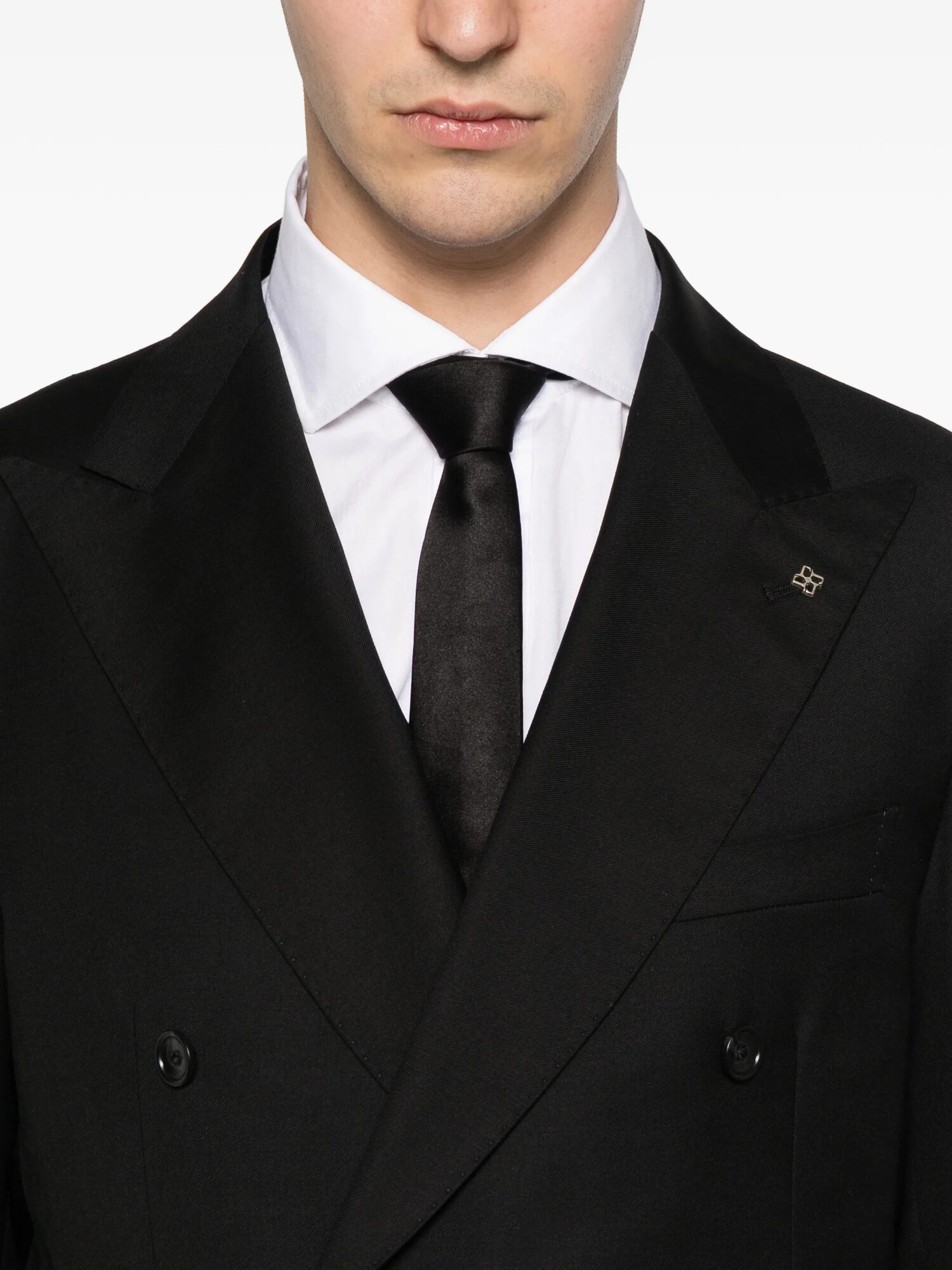 Комбинезон Tagliatore Double-breasted peak-lapel suit, размер 52, черный — фото 1