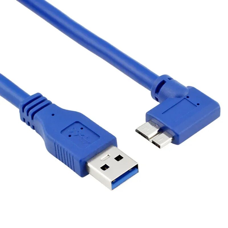 USB 3.0 Type-A - Micro B 90° кабель, 0.3m, Left