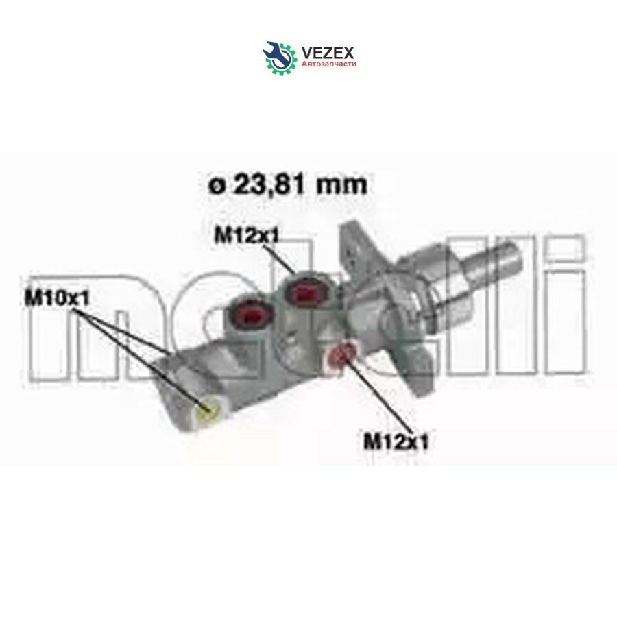 METELLI 05-0362 Главный тормозной цилиндр (23,81mm)