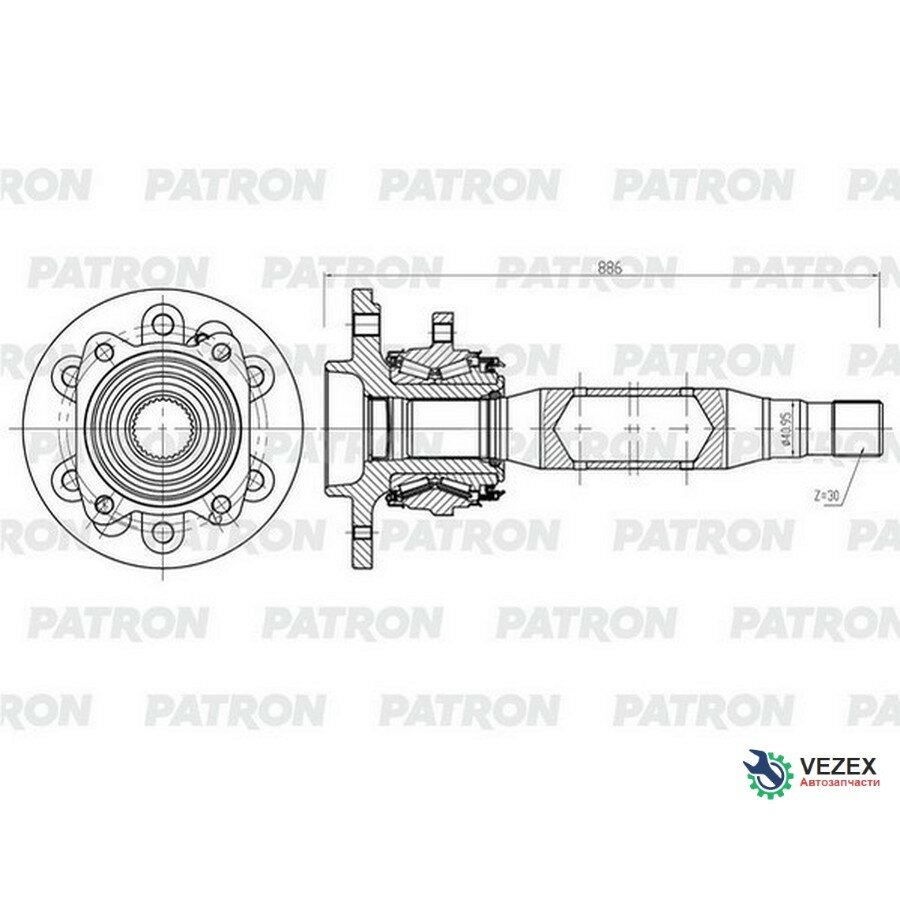 PATRON PDS0565 Полуось