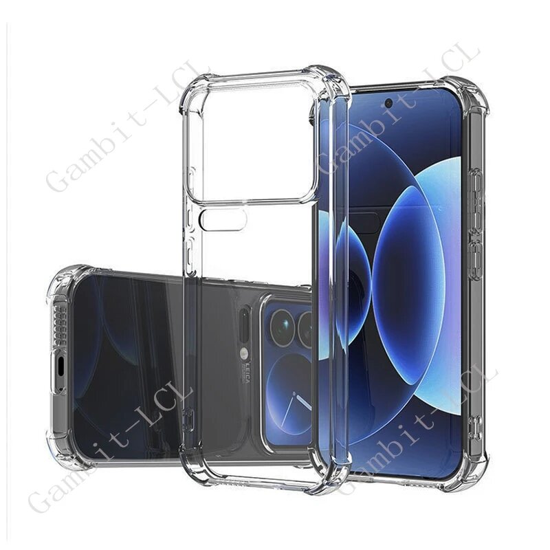 Чехол Xiaomi 17 Pro, прозрачный, TPU