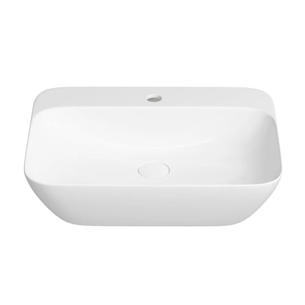 Накладная или подвесная раковина для ванной Lavinia Boho Bathroom Sink 33311113: умывальник из фарфора 54 см, прямоугольный, цвет глянцевый белый