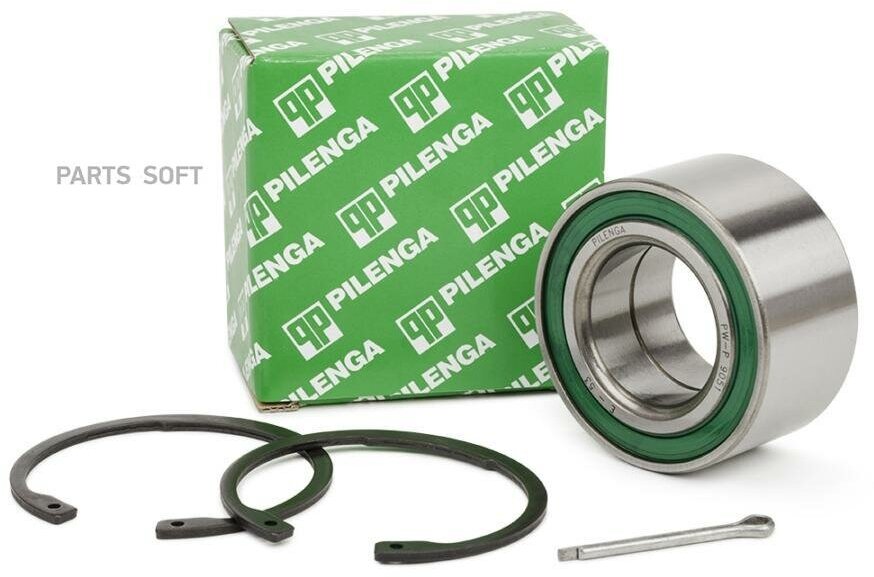 PILENGA PWP9051 Подшипник ступицы GM NEXIA/LANOS пер. 39x72x37 (комплект: 2 стопорных кольца. шплинт)