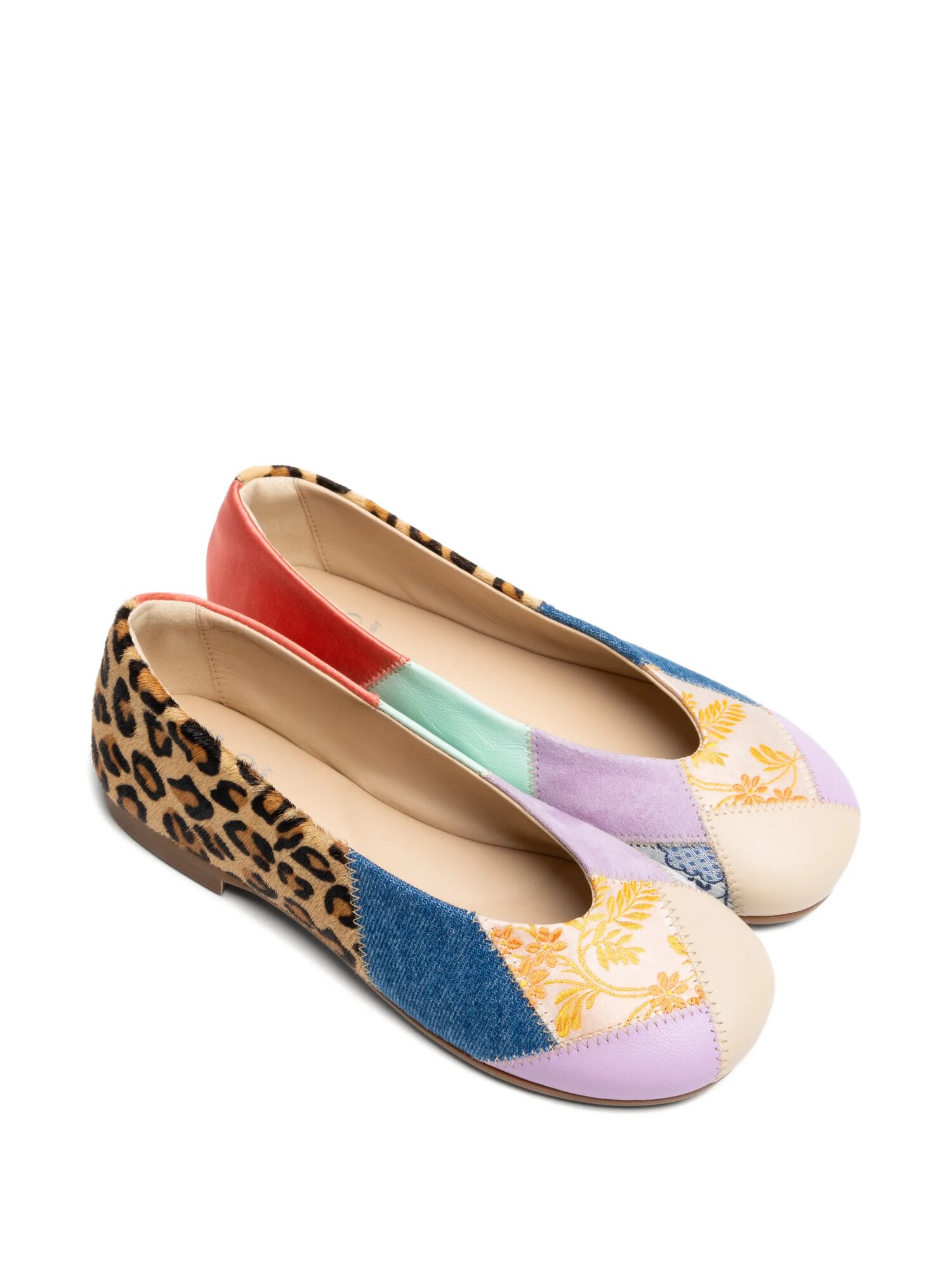 Балетки TALES OF TWO Gabriella patchwork ballet flats, размер 33, , коричневый — фото 1