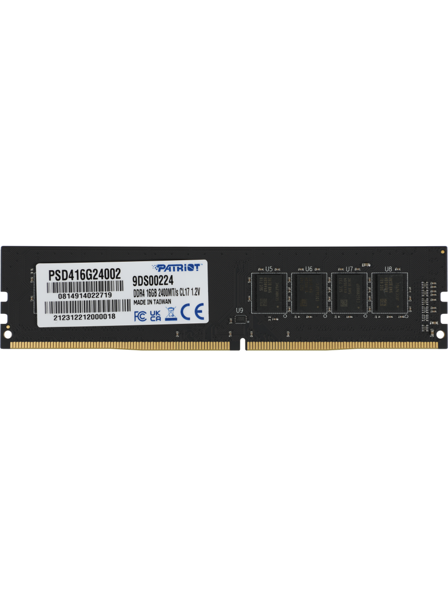 Память DDR4 16GB 2400MHz Patriot PSD416G24002 Signature RTL PC4-19200 CL17 DIMM 288-pin 1.2В dual rank RTL