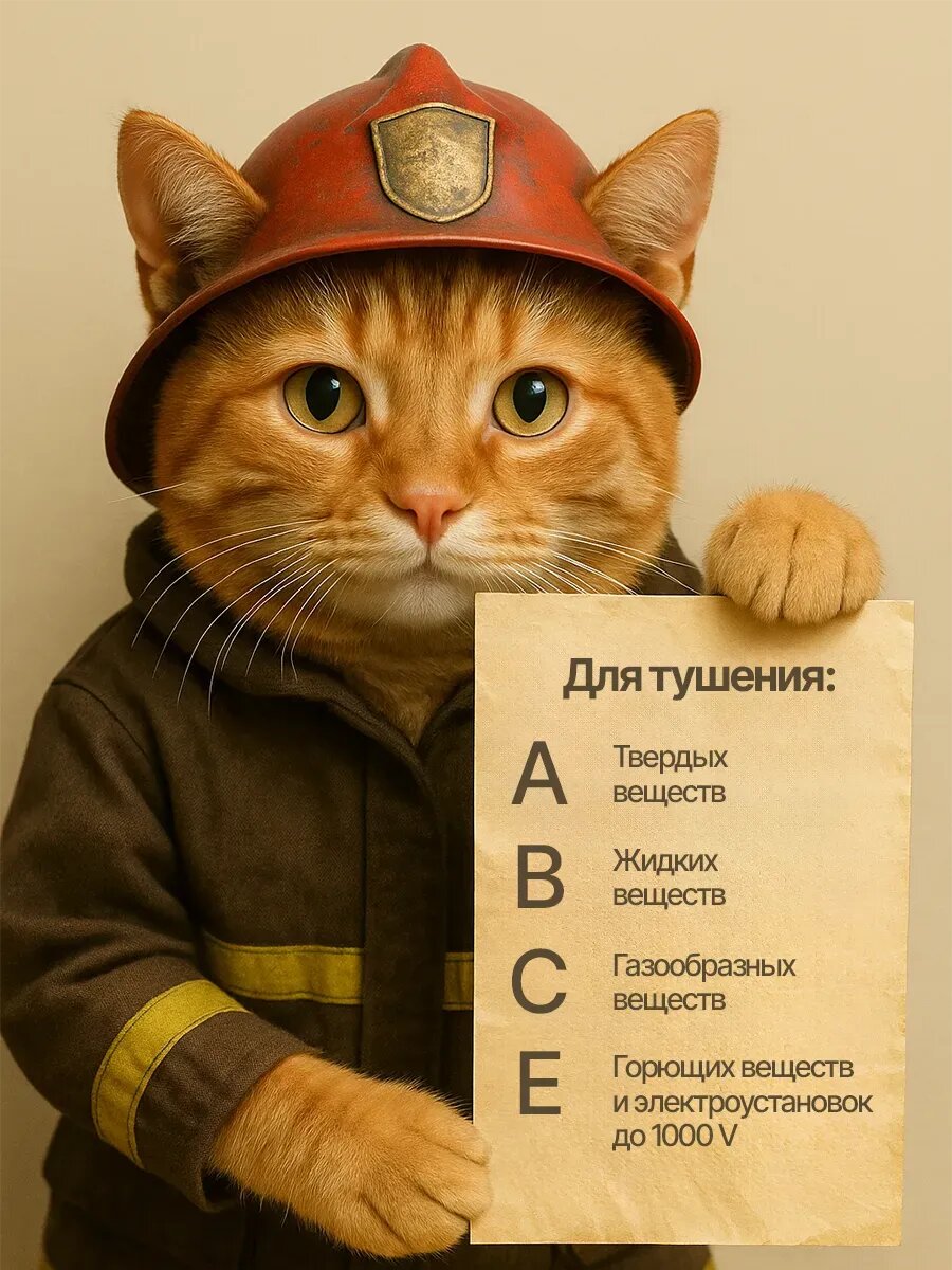 Огнетушитель порошковый ОП-2(з) (A, B, C, E), для авто, AtlasWeld, 2л — фото 1