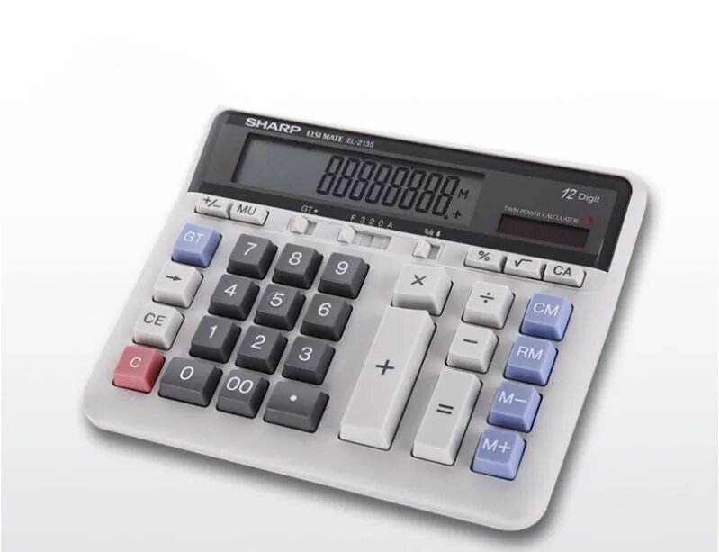 Компьютерный кнопочный калькулятор Sharp EL-2135, банковский бухгалтерский учет, настольный калькулятор финансов крупного бизнеса