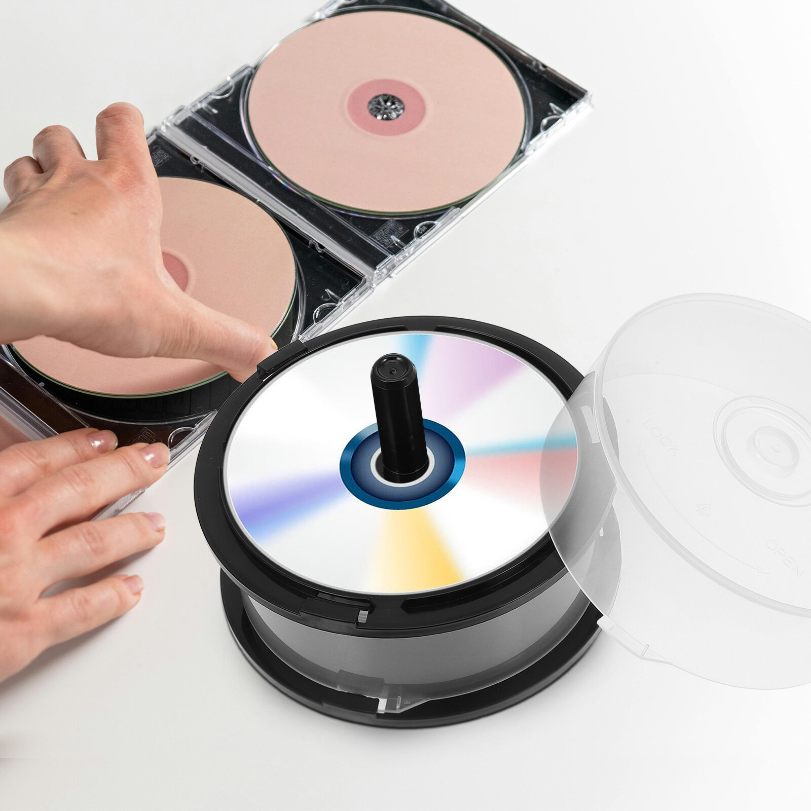 2 Штуки Органайзера Для Дисков, Из Прозрачного Пластика, Хранилища Для Cd/dvd