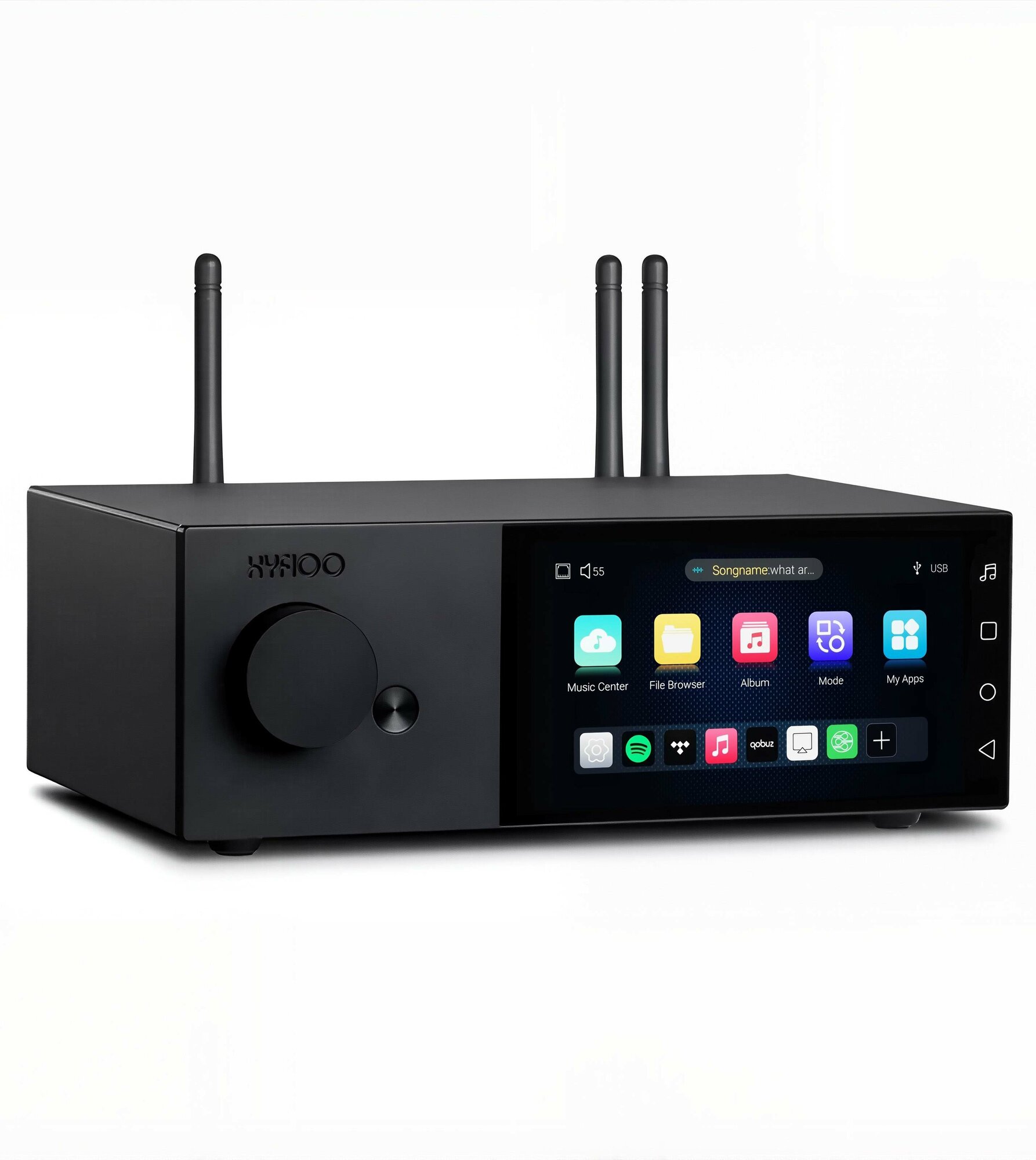 Музыкальный стример Aiyima Hyfioo DM100, Wi‑Fi, Bluetooth 5.0, USB, оптический и коаксиальный входы