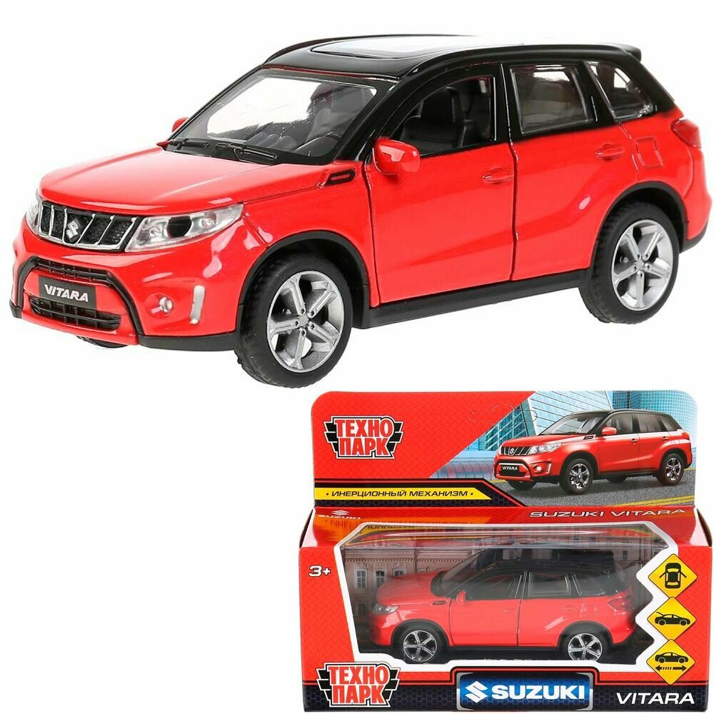Машинка Технопарк Suzuki Vitara, красный с черным, арт. VITARA-12-RDBK