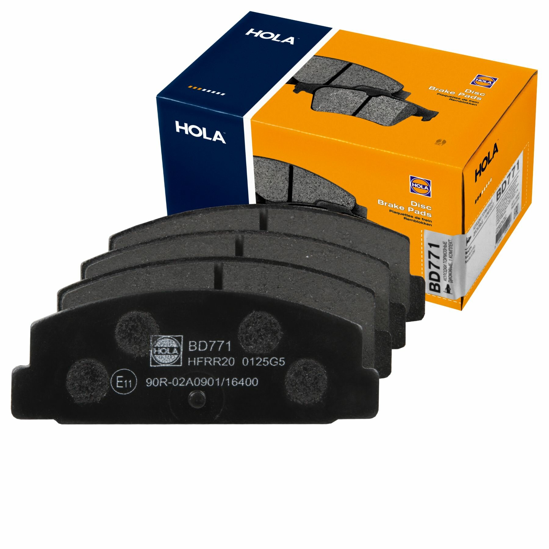 Тормозные колодки дисковые HOLA BD771