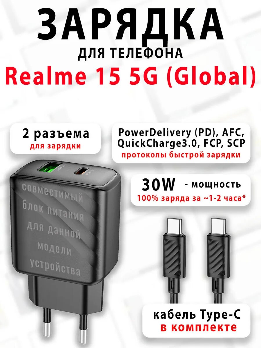 Зарядное устройство для телефона Realme 15 5G (Global)