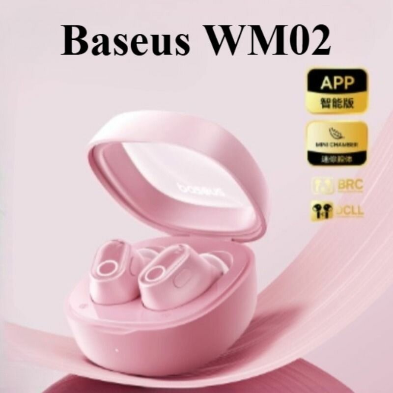 Baseus WM02 Наушники-вкладыши Bluetooth 5.3 с интеллектуальным микрофоном-вкладышем с шумоподавлением
