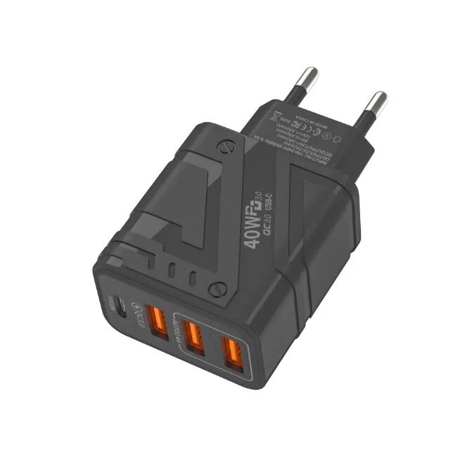 Зарядное устройство USB Type-C , адаптер для быстрой зарядки мобильного телефона 3 USB + 1PD, Подходит для Samsung, Xiaomi, Huawei, IPHONE
