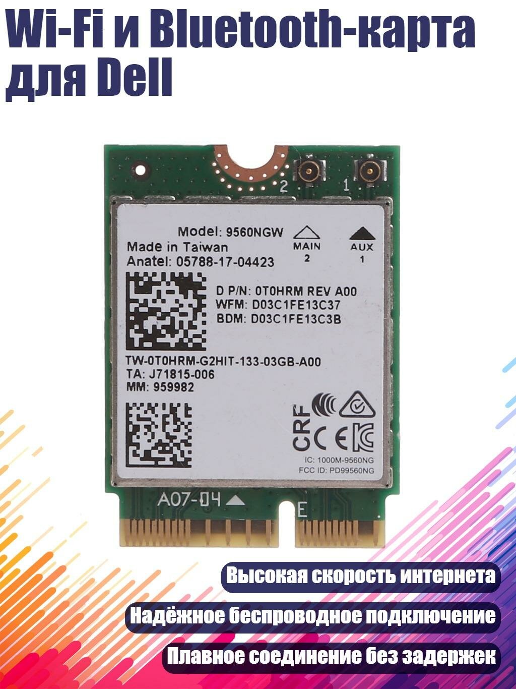 Wi-Fi и Bluetooth-карта для Dell