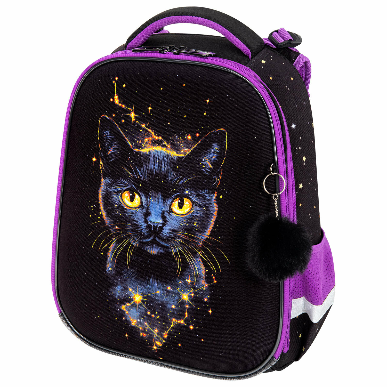 Brauberg Ранец Original 2 отделения с брелком Galactic cat 274403