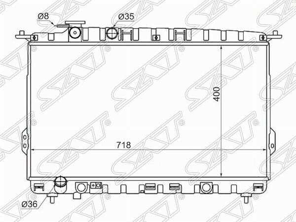Радиатор Hyundai Sonata 98-13 / SAT SG-HY0006-MT Kia Optima 00-05