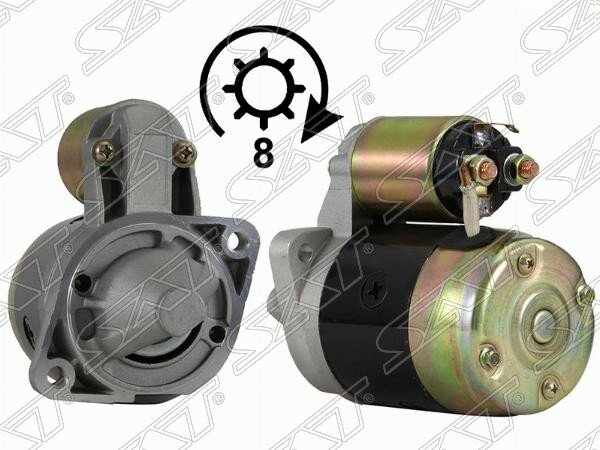 Стартер SAT ST-64-0071 Mitsubishi Lancer 88-01 / Pajero 97-00 0,9 kW/ Z 8