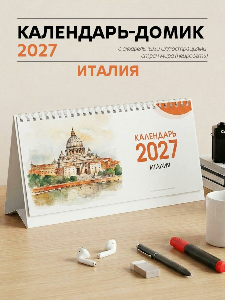 Календарь настольный домик 2027 Италия