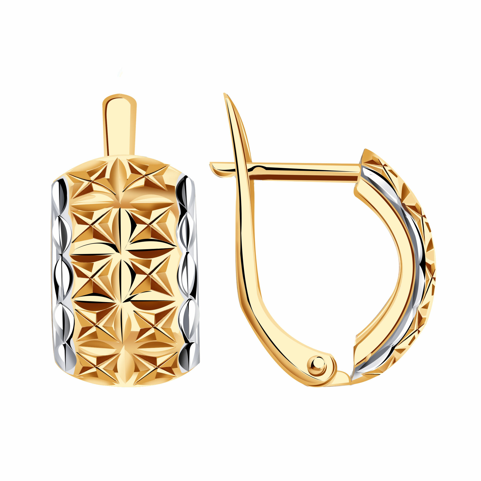 Серьги Diamant online, красное золото, 585 проба