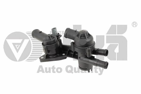 Термостат в корпусе 83 C/105 C VIKA 11211870001 SKODA Octavia II/Superb II/Rapid, VW Golf 5/6/Passat B6/B7/Tiguan 1.4TSI 08-18