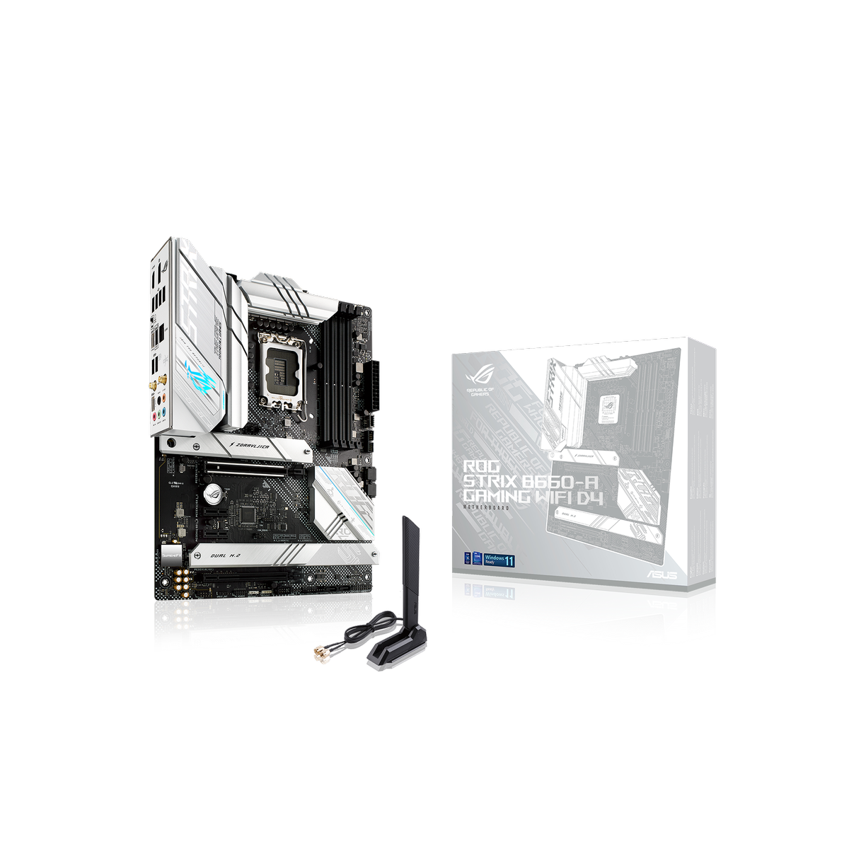 Материнская плата ASUS ROG STRIX B660-A GAMING WIFI D4, LGA1700, Intel B660, ATX, RTL (90MB18S0-M1EAY0)