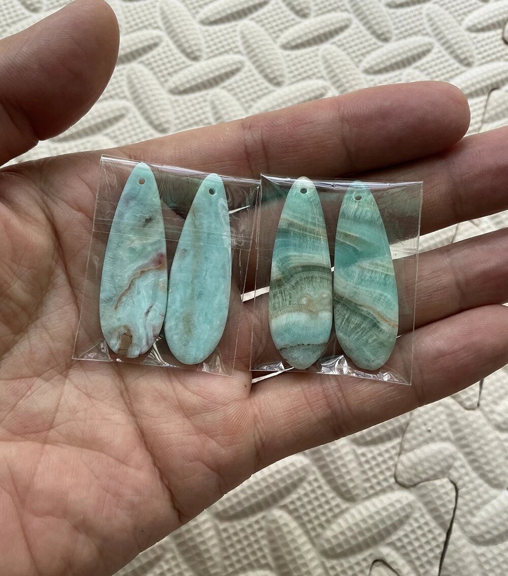 Бусины PANGEM Larimar Hemimorphite Груша