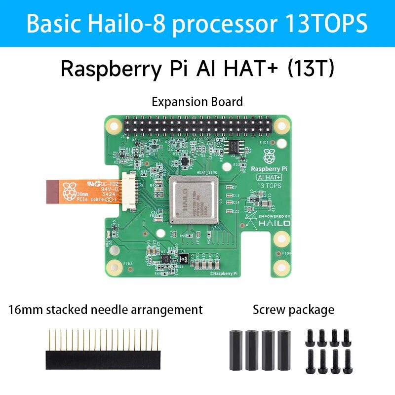 Hailo-8 13TOPS AI HAT+ для Raspberry Pi